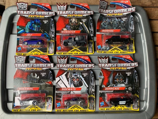 TRANSFORMERS RPMS X6, Jolt, Ironhide, Sidewsipe, Mixmaster, New In ...