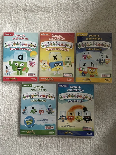 CBEEBIES ALPHABLOCKS PHONICS Learn to Read Complete Collection - 5 DVD ...