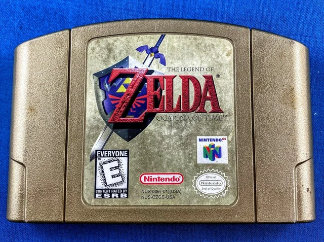 THE LEGEND OF Zelda: Ocarina of Time (Nintendo 64, N64) Authentic Gold ...