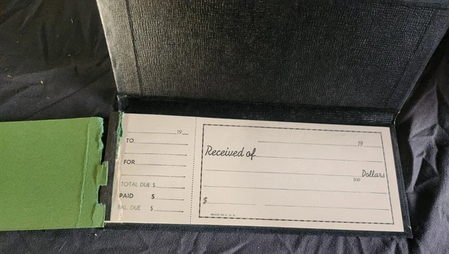 VINTAGE MONEY RECEIPT Book - Made In USA - Stub Tite- Springfield Photo ...