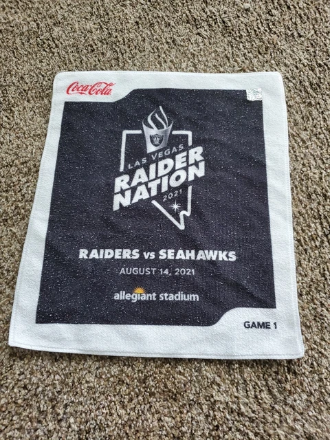LAS VEGAS RAIDERS vs SeaHawks official Allegiant Stadium Towels 2021 ...