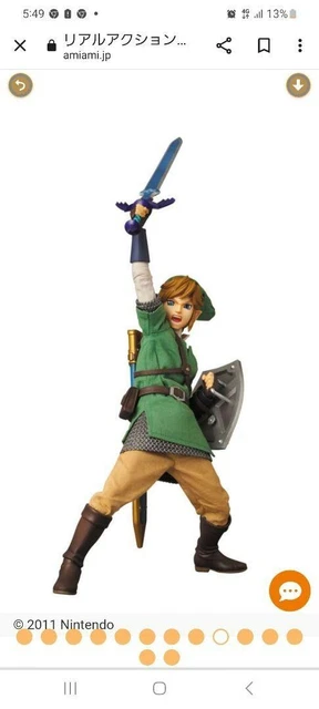 MEDICOM TOY RAH Real Action Hero The Legend of Zelda Skyward Sword Link ...