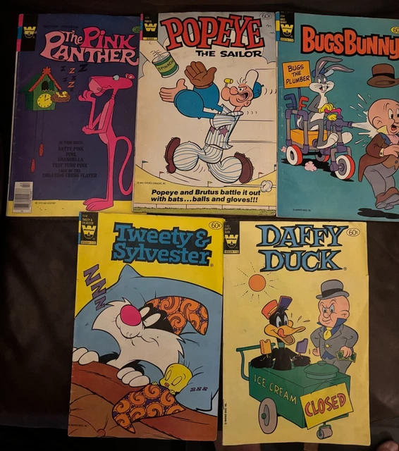 WHITMAN COMIC BUNDLE 1979-82 Popeye Pink Panther Bugs Bunny Daffy Duck ...