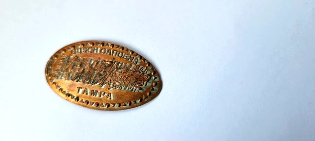 DISNEY WORLD BUSH Gardens Kumba Tampa Florida Elongated Souvenir Penny ...