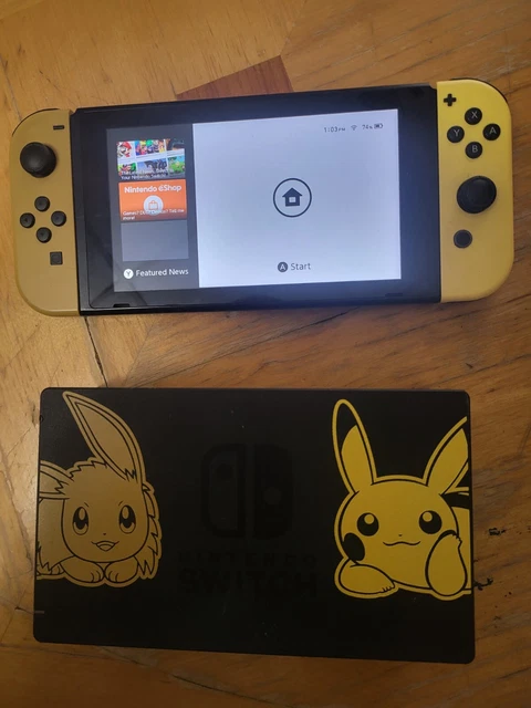 NINTENDO SWITCH PIKACHU Edition Console Bundle Pokemon Let's Go Pikachu ...