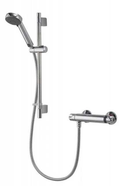 THERMOSTATIC SHOWER MIXER Exposed Bar Aqualisa Midas 100 Chrome ...