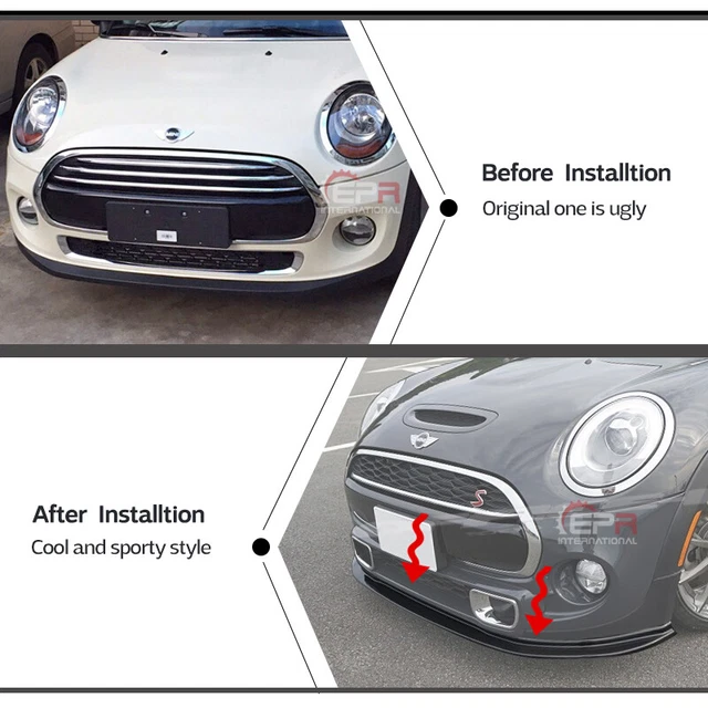 FOR MINI COOPER F56 Mo-Style Carbon Front Bumper Lip wing Splitter ...