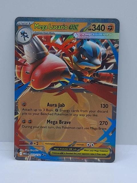 POKÉMON MEGA LUCARIO EX 77/132 Mega Evolutions Pack Fresh £4.00 - PicClick UK