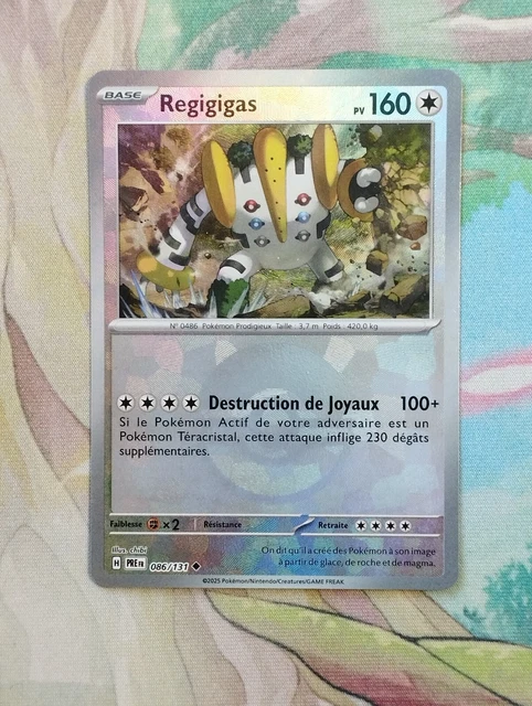 CARTE POKÉMON REGIGIGAS 086/131 EV8.5 Evolutions Prismatiques Pokeball ...