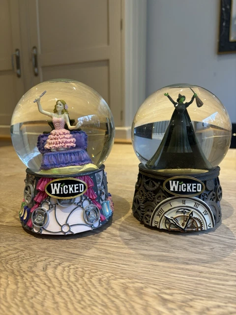 RARE WICKED THE Musical snowglobes Glinda Elphaba broadway 2003 £300.00 ...