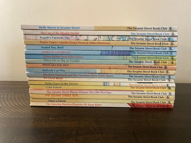 CTW SESAME STREET Book Club 18 Book Lot Bundle Used Vintage 1980s $22. ...