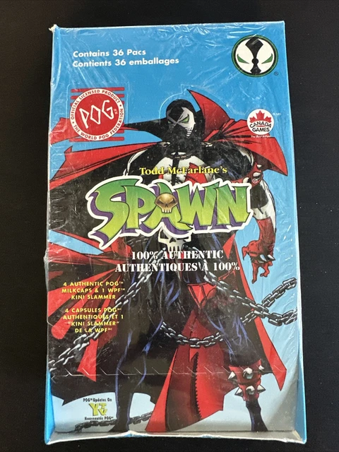 SPAWN POGS SEALED Complete Box 1995 Todd McFarlane by Canada Games 36 ...