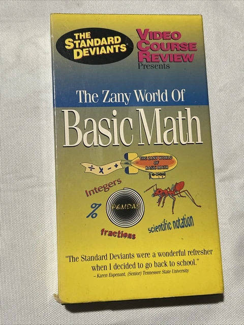 THE ZANY WORLD Of Basic Math Vintage 1997 VHS Tape Standard Deviants Course £18.12 - PicClick UK