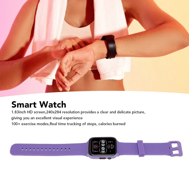 `FITNESS WATCH CLEAR Display IP68 Water Resistant High Resolution ...