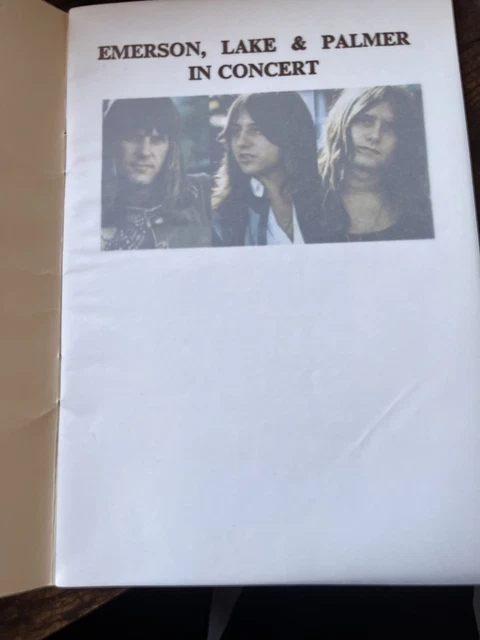 EMERSON LAKE PALMER embossed concert programme 1972 £16.13 - PicClick UK