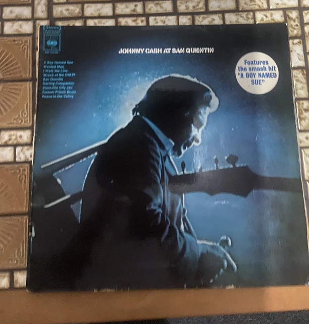 RARE JOHNNY CASH At San Quentin Vintage Vinyl Record Australian CBS ...