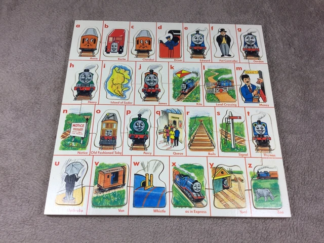 VINTAGE THOMAS THE Tank Engine and Friends Alphabet Playtray - 26 Piece ...
