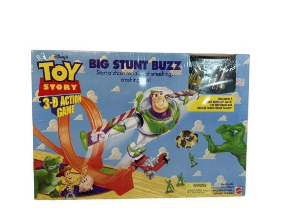 DISNEY'S TOY STORY Big Stunt Buzz Game with 3-D Action and 2 Hot Wheels ...