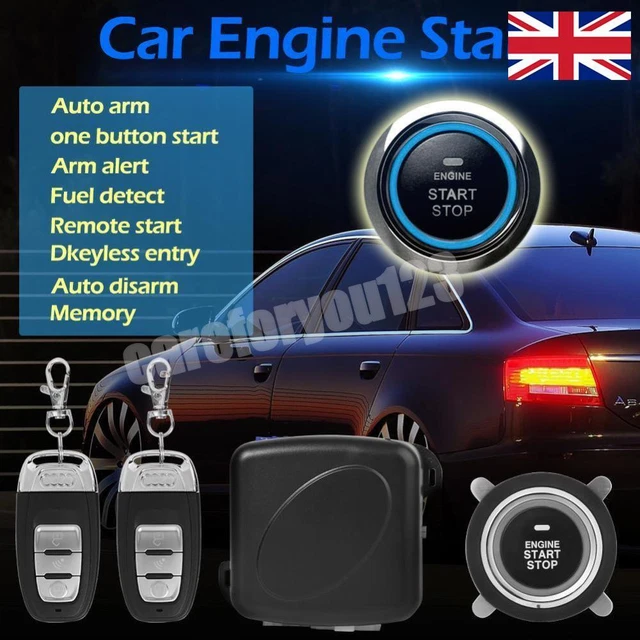 CAR KEYLESS ENTRY Start Alarm System Push Button Remote Starter Stop ...