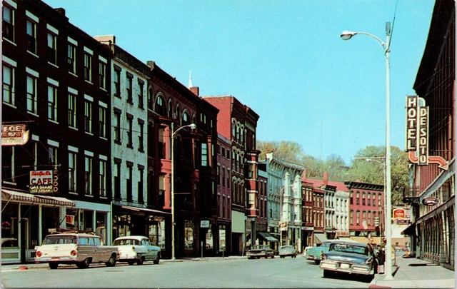GALENA IL MAIN Street View Cafe Greyhound Station Cars Illinois ...