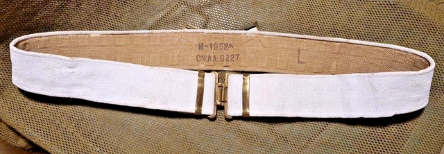1952 VINTAGE BRITISH Army 1937 Pattern Webbing Belt White 40in to 44in ...
