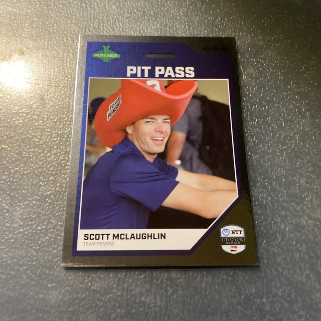 2024 PARKSIDE NTT Indy Car Racing PIT PASS Card SCOTT MCLAUGHLIN EUR 1 ...