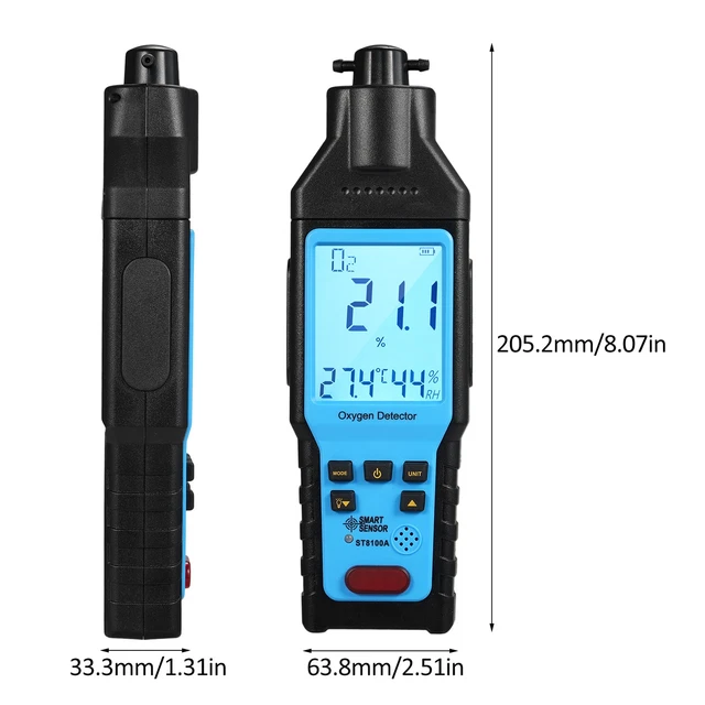 SMART SENSOR OXYGEN Gas Detector Handheld Digital O2 Tester 2T1T $194. ...