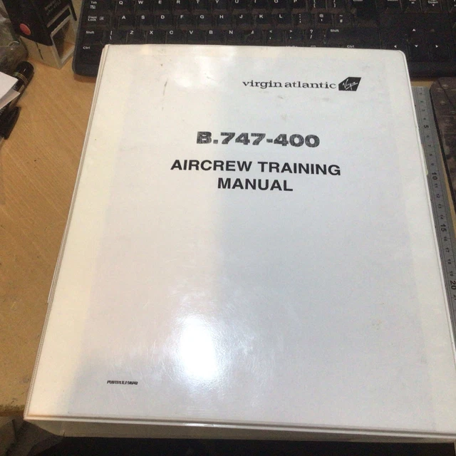 USED VIRGIN ATLANTIC Boeing 747-400 Aircrew Training Manual Manual 1998 ...