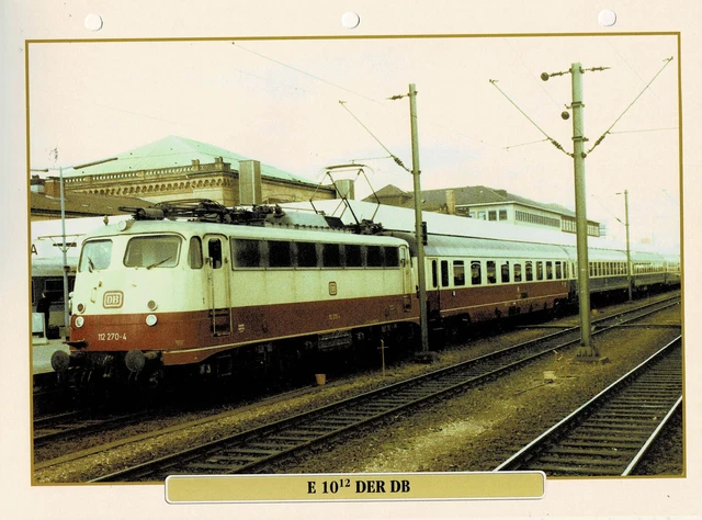 SCHNELLZUGLOKOMOTIVE BAUREIHE E 10 12 der DB / Infokarte EUR 1,00 ...