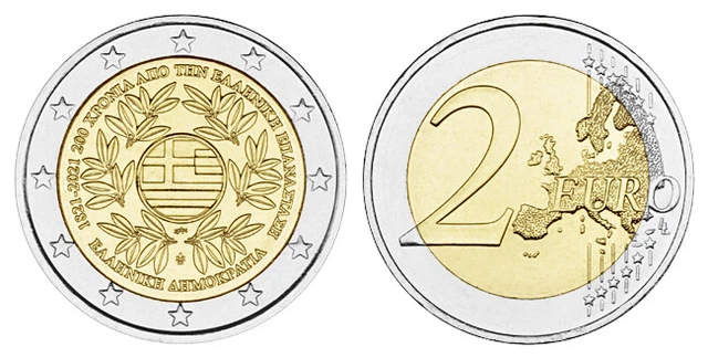 GRIECHENLAND 2 EURO 2021 - 200 JAHRE GRIECHISCHE REVOLUTION bankfrisch ... GRIECHENLAND 2 EURO 2021 - 200 JAHRE GRIECHISCHE REVOLUTION bankfrisch ...