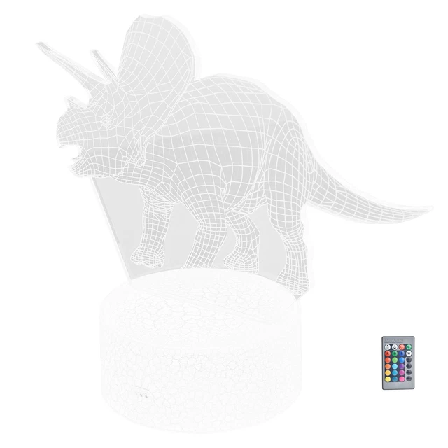 16 COLORS DIMMABLE Night Light Remote Control Touch Night Lamp With 4 ...