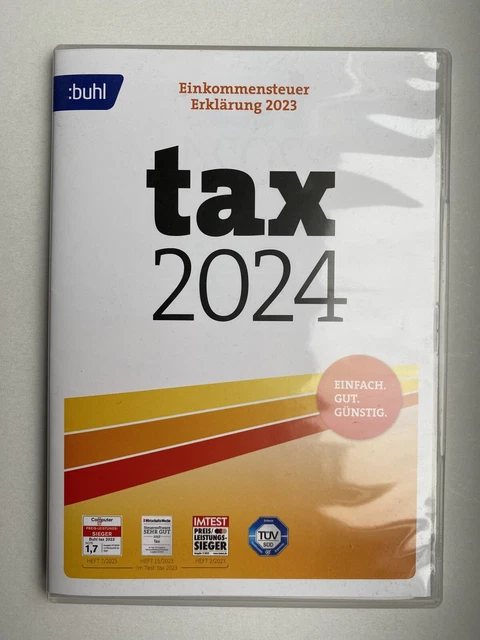 TAX 2024 SOFTWARE für Einkommensteuer 2023 Buhl Download Code Neu ...