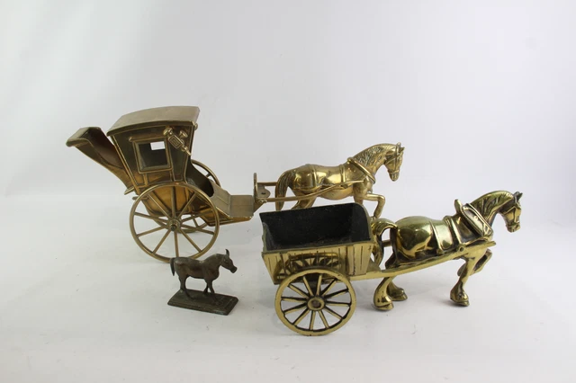 BRASS HORSE & Carriages Vintage Ornaments x 3 9872g EUR 73,75 - PicClick DE