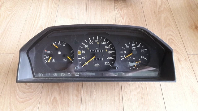 MERCEDES-BENZ W124 SPEEDOMETER Instrument Cluster Diesel 220 km/h #217 ...