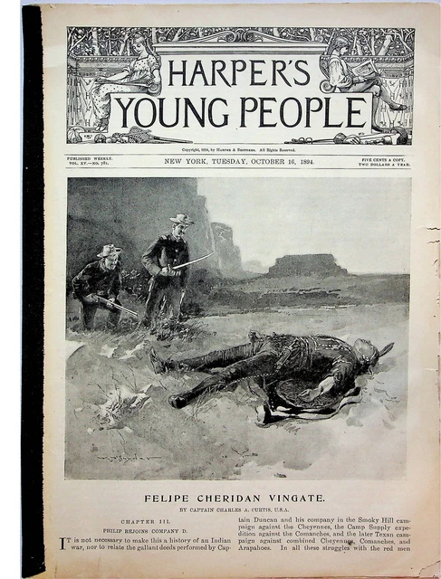 HARPER'S YOUNG PEOPLE Magazine Vol. 15 #781 GD 1894 Low Grade £7.38 ...