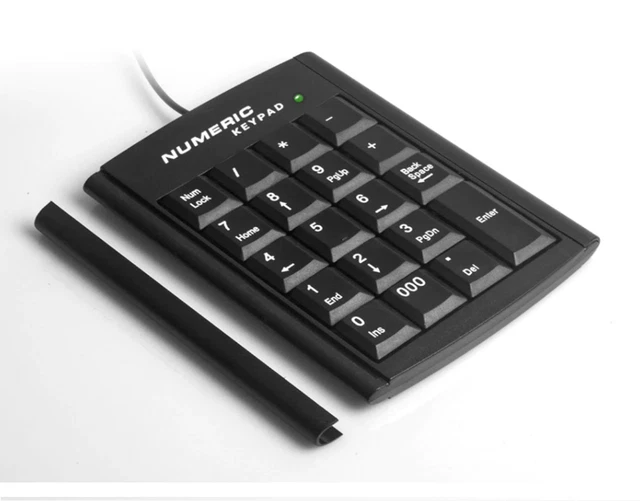 NEW USB NUMERIC Keypad 19-Keys Number Pad Keyboard For PC Laptop ...