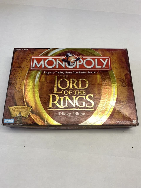 LORD OF THE Rings Monopoly board game COMPLETE Middle Earth Parker ...
