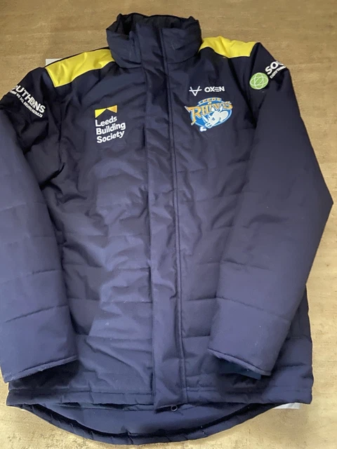 LEEDS RHINOS PLAYERS Worn Rugby League Bench Coat Jacket £40.00 ...