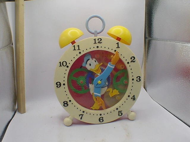 VERY RARE VINTAGE Walt Disney Donald Duck Tell-Time Clock £28.16 ...