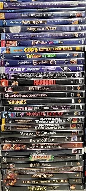 WHOLESALE LOT 100+ DVDs Kids & Family Children's Baby Pixar Disney Barbie Potter $117.57 ...