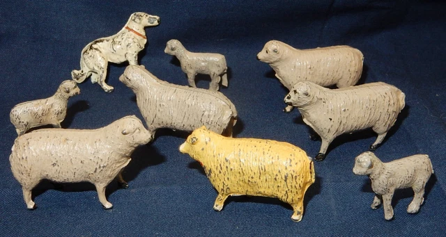 VINTAGE BRITAINS LEAD Model Farm Animals - Sheep Lambs Sheep Dog £0.99 ...