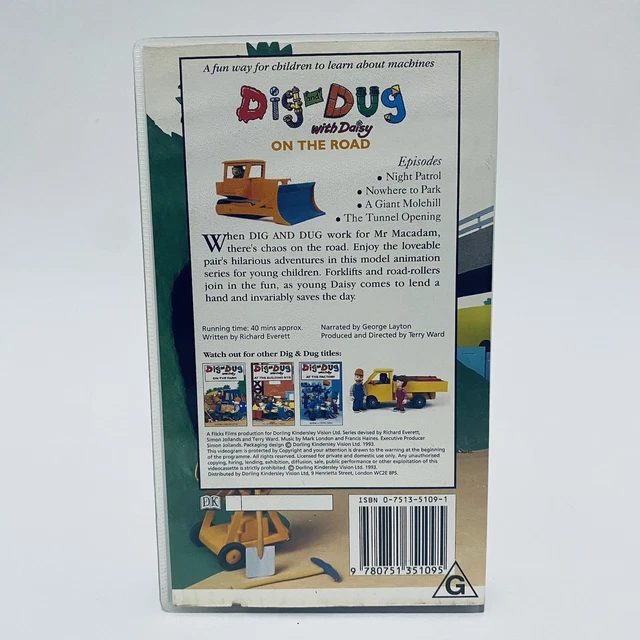 DIG & DUG with Daisy on the Road (VHS, 1993) Kids Video Tape + Free ...