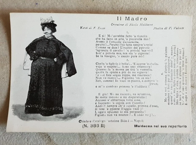 CARTOLINA IL MADRO bideri napoli formato piccolo '900 EUR 6,90 ...