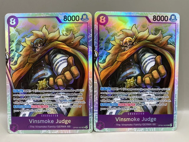 VINSMOKE JUDGE OP06-062 SR One Piece TCG inglese 2x EUR 1,00 - PicClick IT
