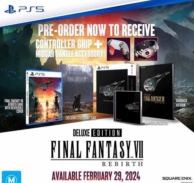 FINAL FANTASY VII Rebirth Deluxe Edition + EB SteelBook PlayStation 5 ...