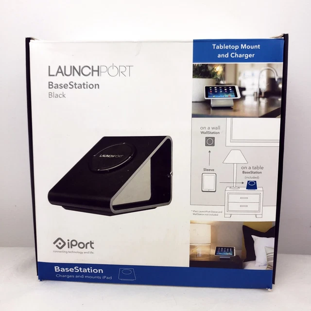 IPORT LAUNCHPORT BASE Station Black Basestation & Power Supply New ...