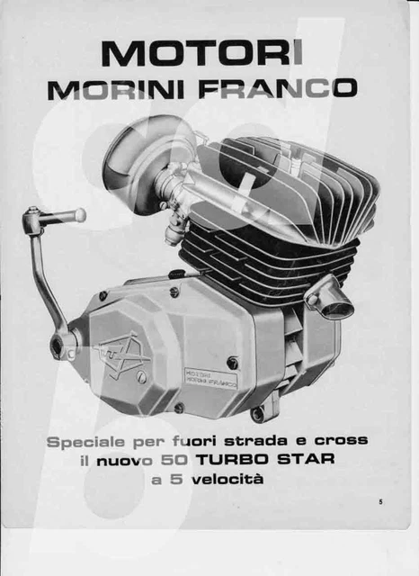 ADVERTISING BROCHURE - engine franco morini turbo star 50 cross 5v '71 ...