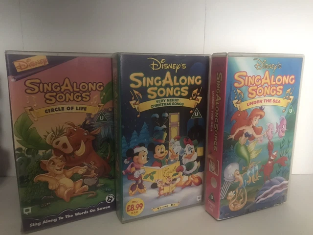 DISNEY VHS SING ALONG SONGS Video tapes bundle EUR 13,90 - PicClick FR