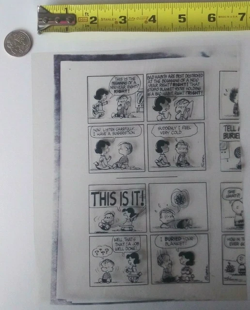 CHARLIE BROWN SNOOPY Peanuts Daily Sheet Transparency Vintage Shultz 2 ...