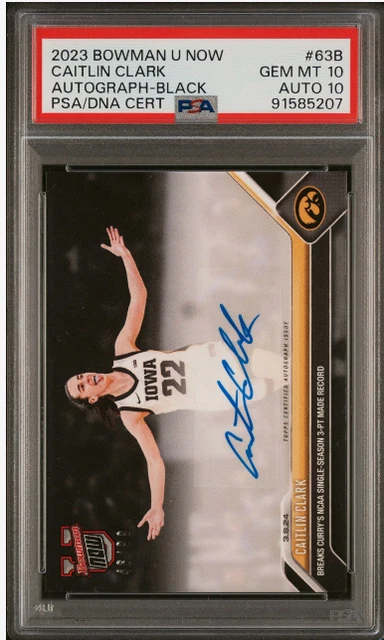 PSA 10 CAITLIN Clark 2023 Bowman U Now 63 Auto/99 EUR 1.411,58 ...